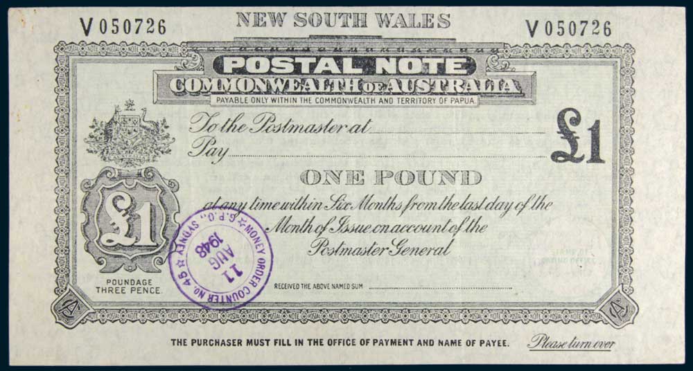 Postal Notes - Sale 97 - Noble Numismatics